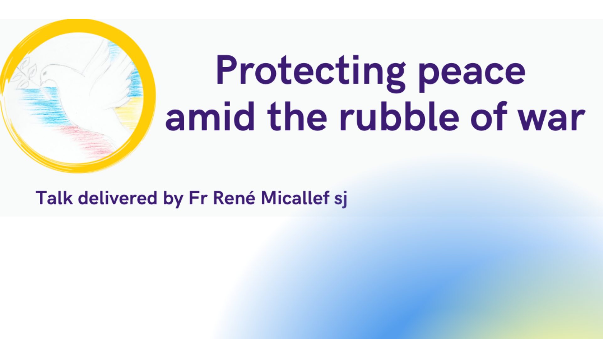 Live: Protecting peace amid the rubble of war – Justice and Peace ...